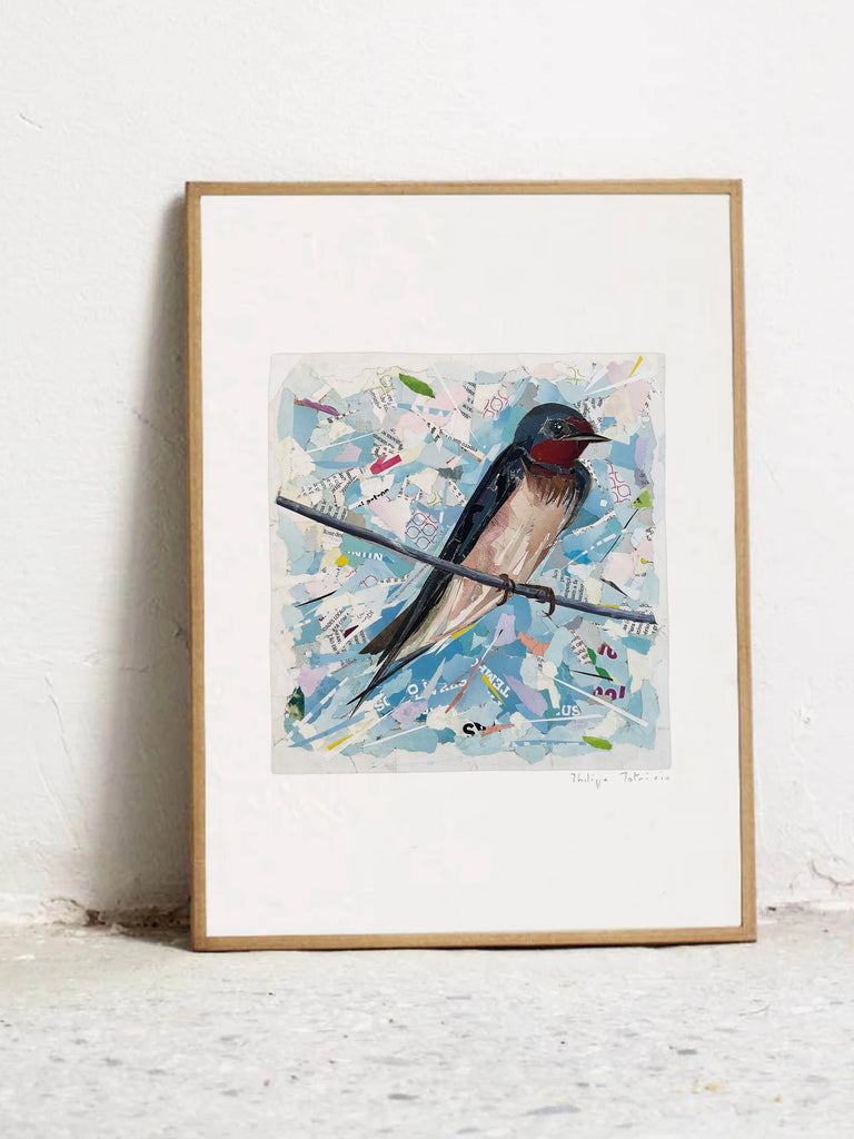ANDORINHA \ SWALLOW – Collage Art by Philippe Patricio